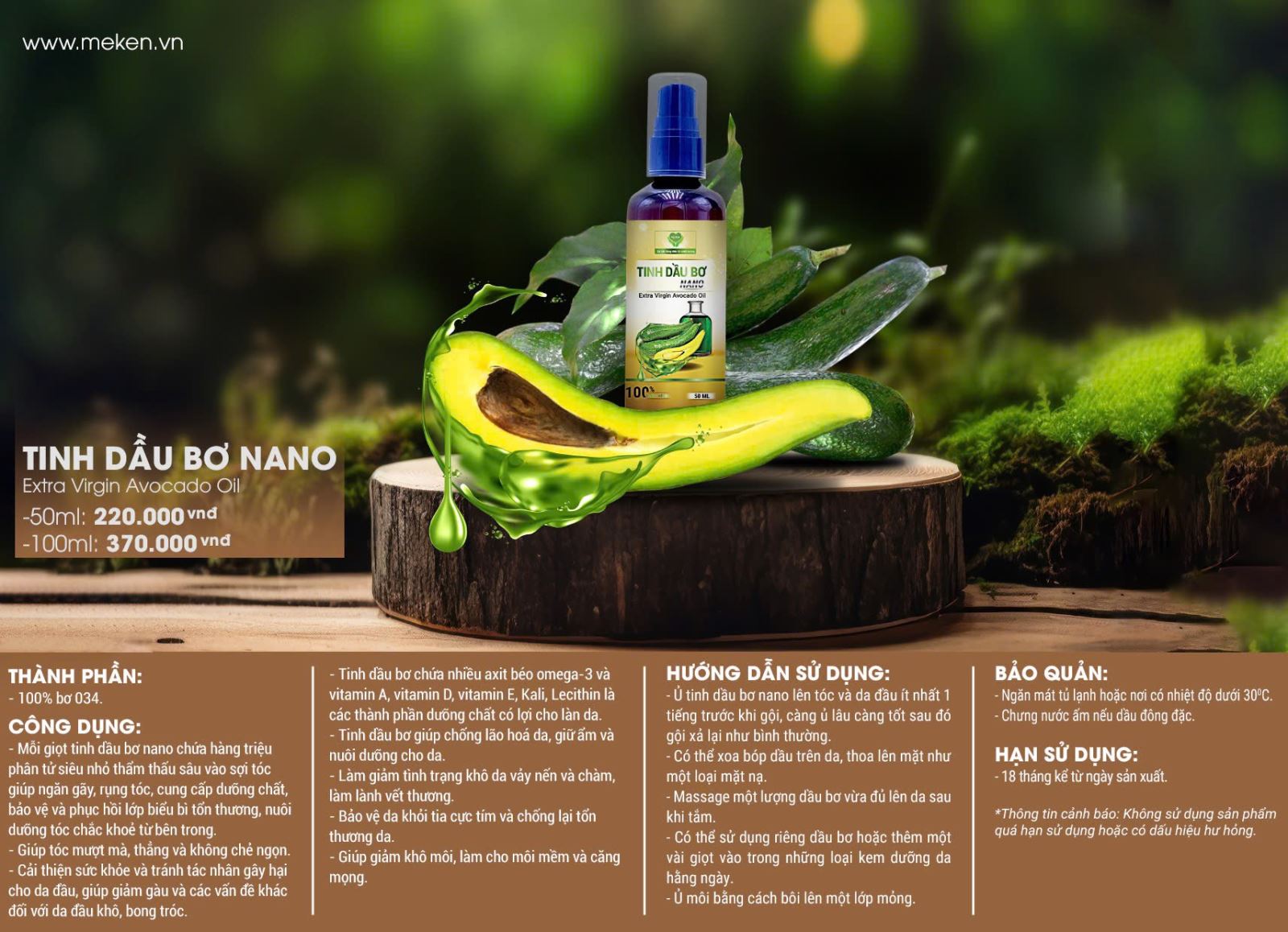 Tinh Dầu Bơ Nano 50ml